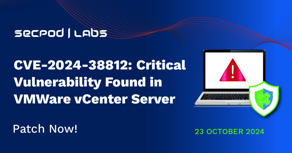 CVE-2024-38812: VMWare Patches RCE Flaw In vCenter Server CVE-2024-38812: VMWare Patches RCE Flaw In vCenter Server