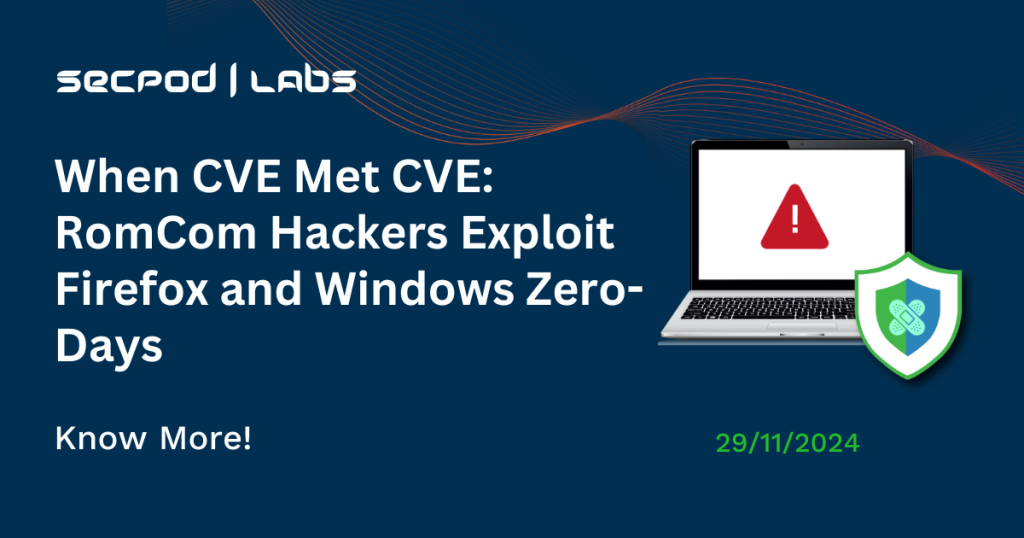 When Cve Met Cve Romcom Hackers Exploit Firefox And Windows Zero Days Secpod Blog